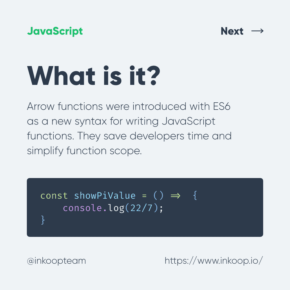 Arrow functions in Javascript