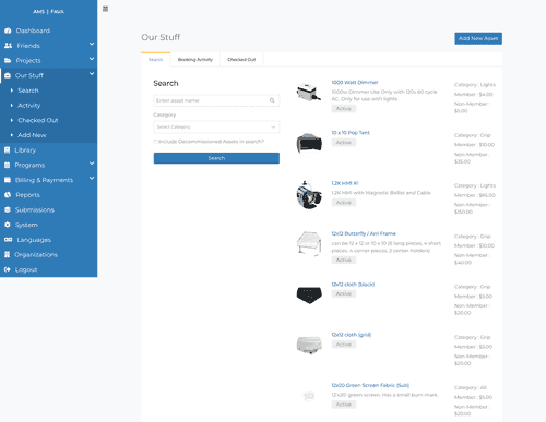 AMS Network | Ruby on Rails, NodeJS, ReactJS project | Inkoop